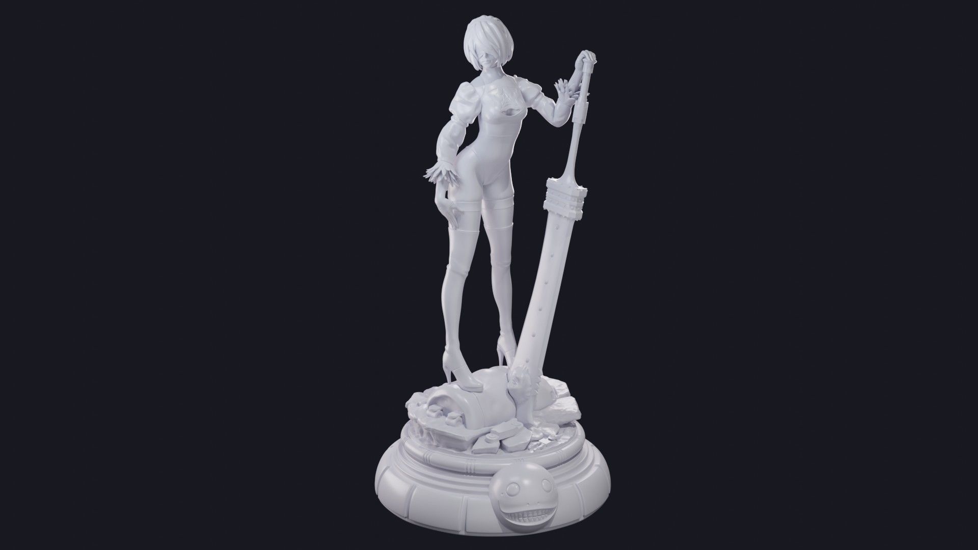 2B - Nier Automata 3D model 3D printable | CGTrader