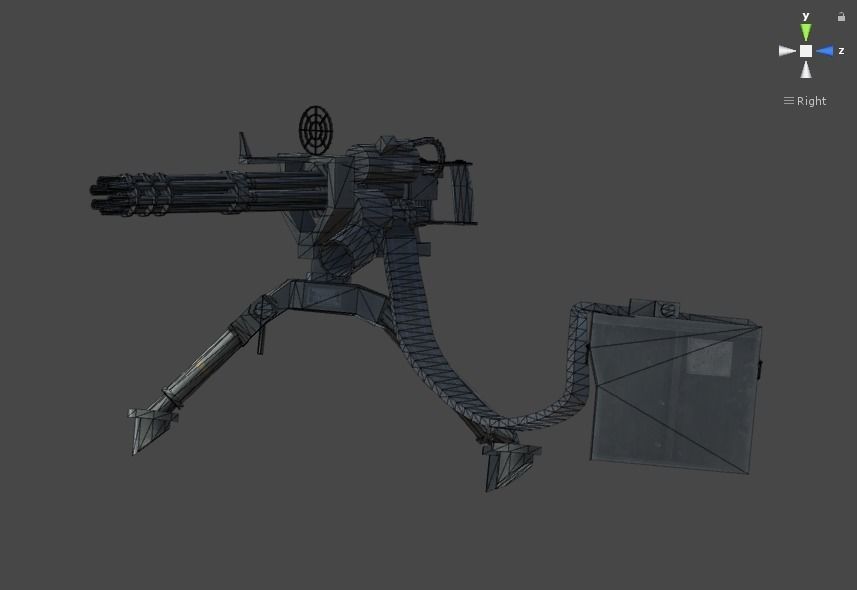 3D model Machine Gun GMG low poly 3d model VR / AR / low-poly | CGTrader