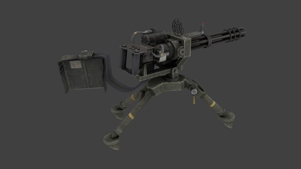 3D model Machine Gun GMG low poly 3d model VR / AR / low-poly | CGTrader