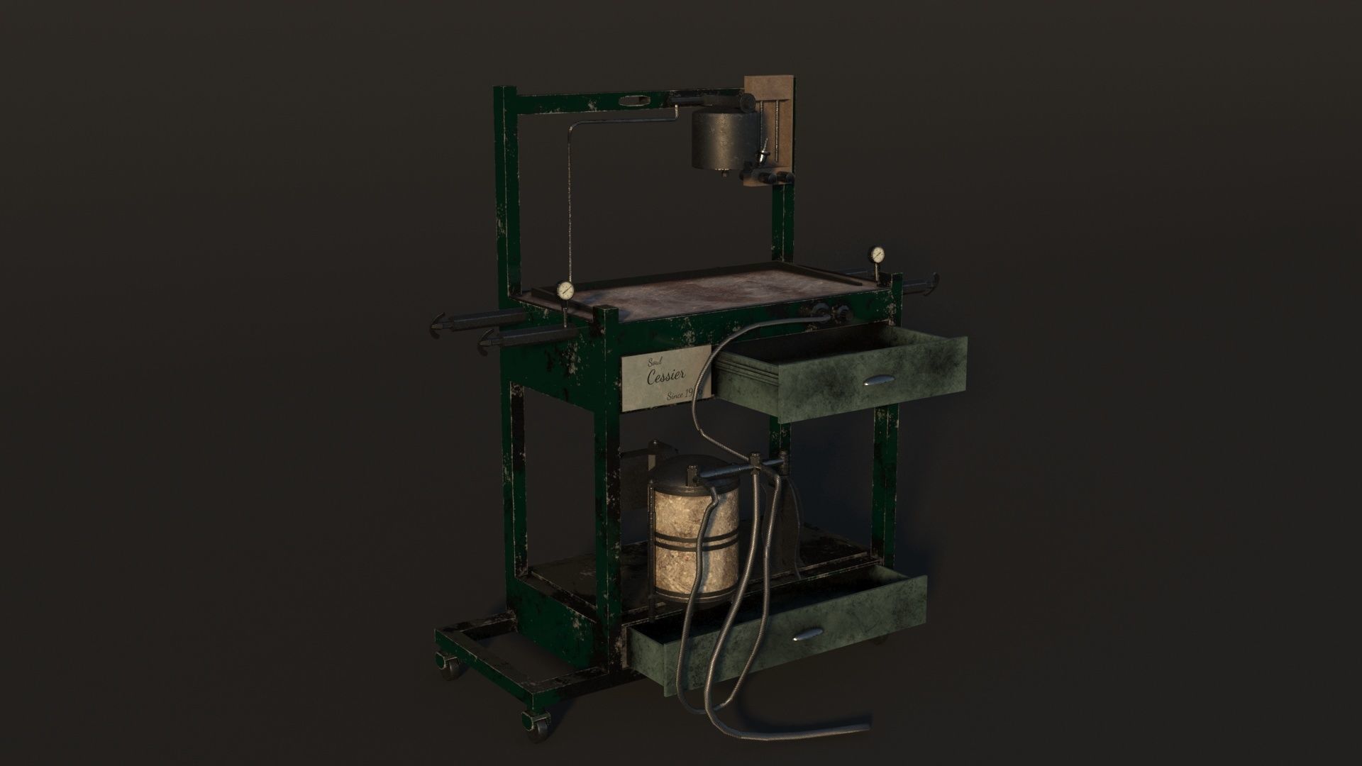 3D model Old Operating Sterilization Asylum low-poly VR / AR / low-poly ...