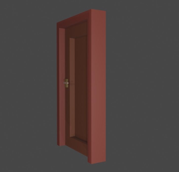 3D model Low poly simple door VR / AR / low-poly | CGTrader