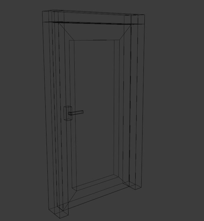 3D model Low poly simple door VR / AR / low-poly | CGTrader