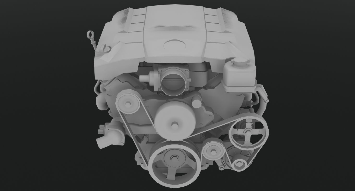 3D model Cadillac CTS-V 2005 LS2 V8 engine VR / AR / low-poly | CGTrader