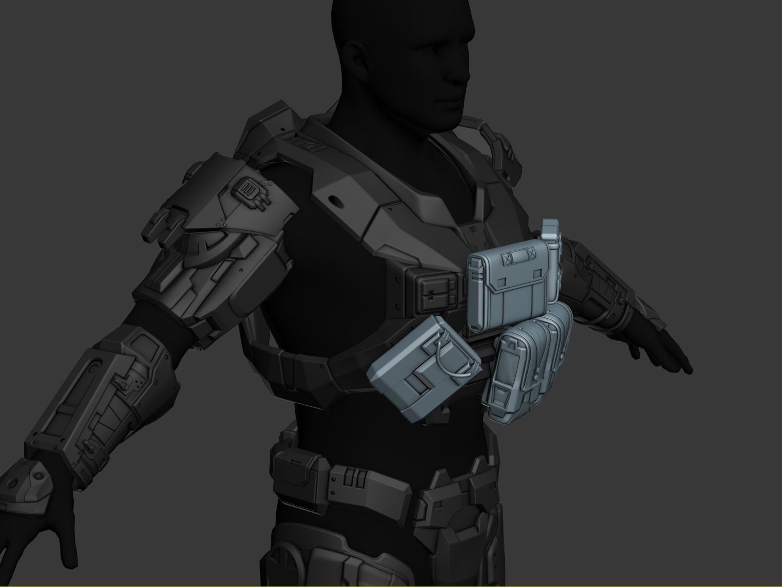 Modular Reach Tactical Recon Chestplate Wearable 3D Print File 3D model ...