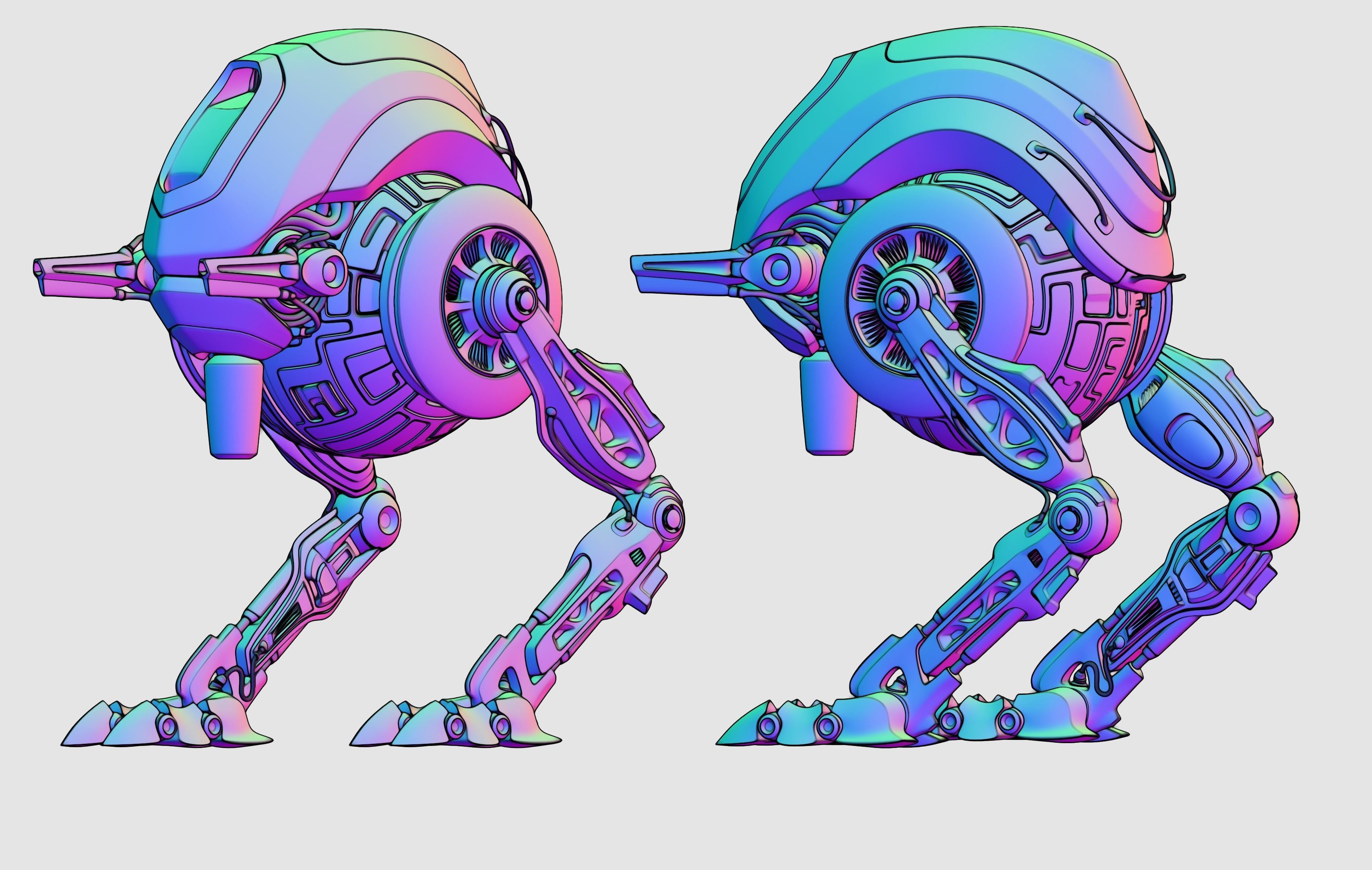 Mini Mech 3D model | CGTrader