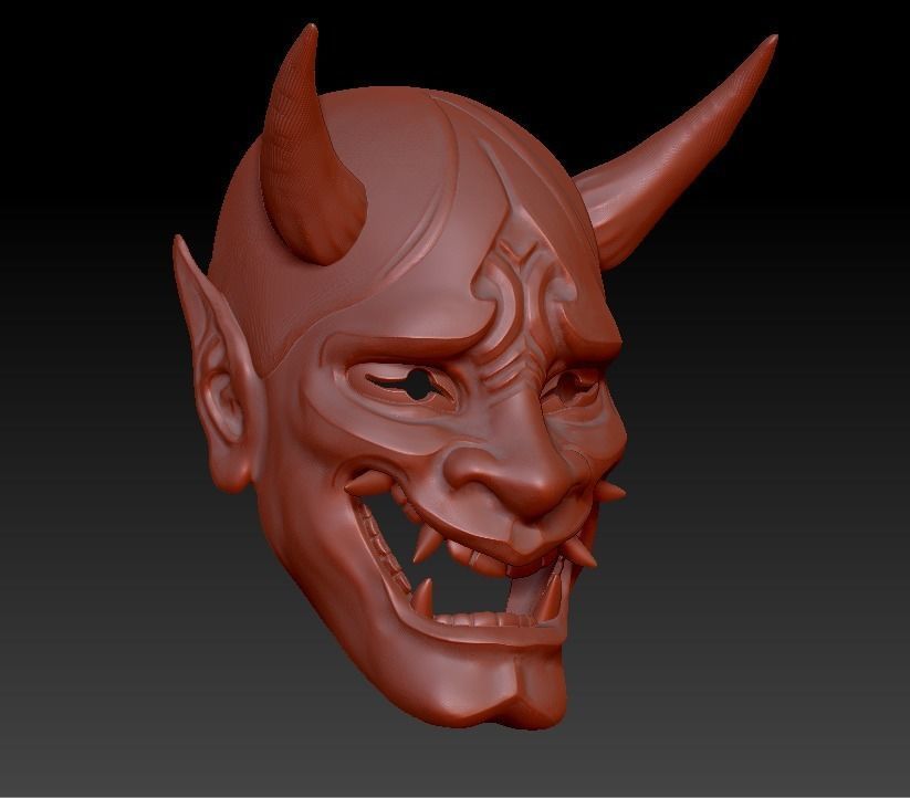 Oni mask 3D model 3D printable | CGTrader