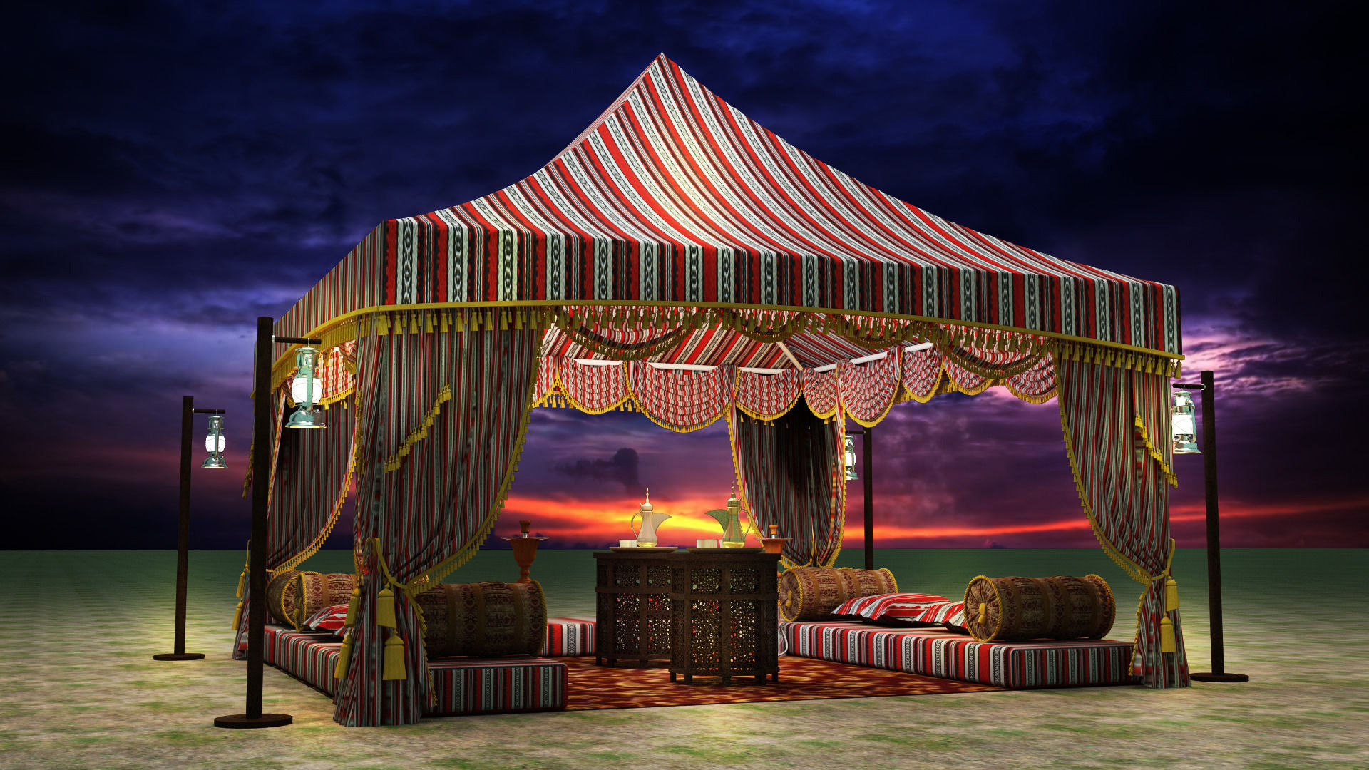Arabic Tent 3D model | CGTrader