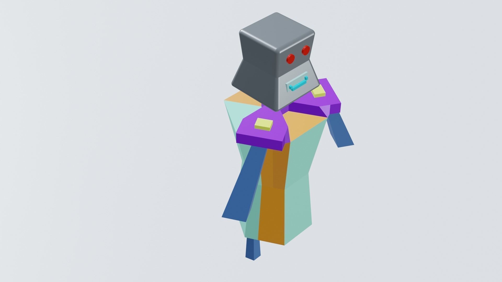 Low Poly Robot free 3D model | CGTrader