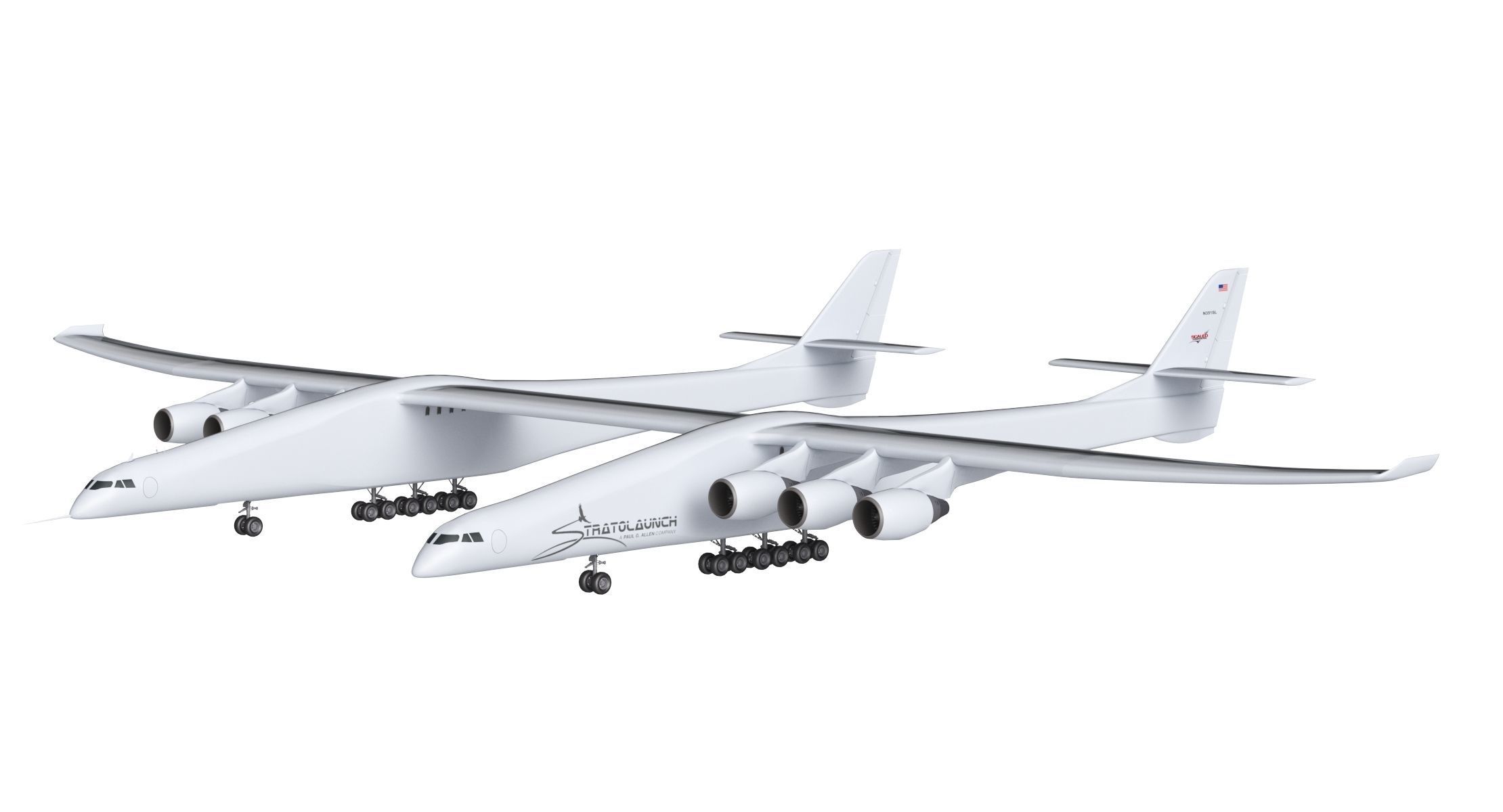 Stratolaunch Carrier Aircraft 3D Model 3D model | CGTrader