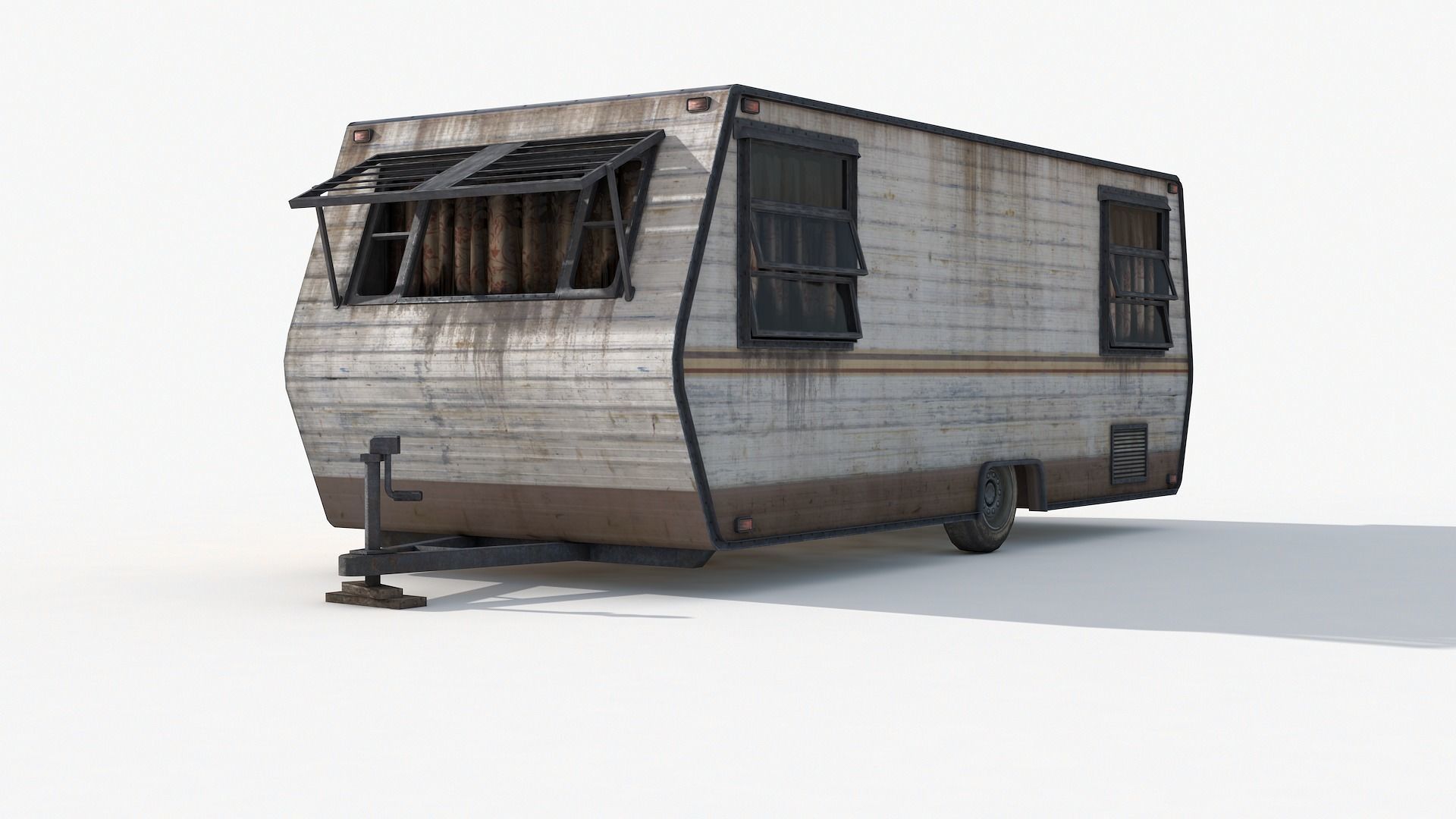 3D model Caravan Trailer House VR / AR / low-poly | CGTrader