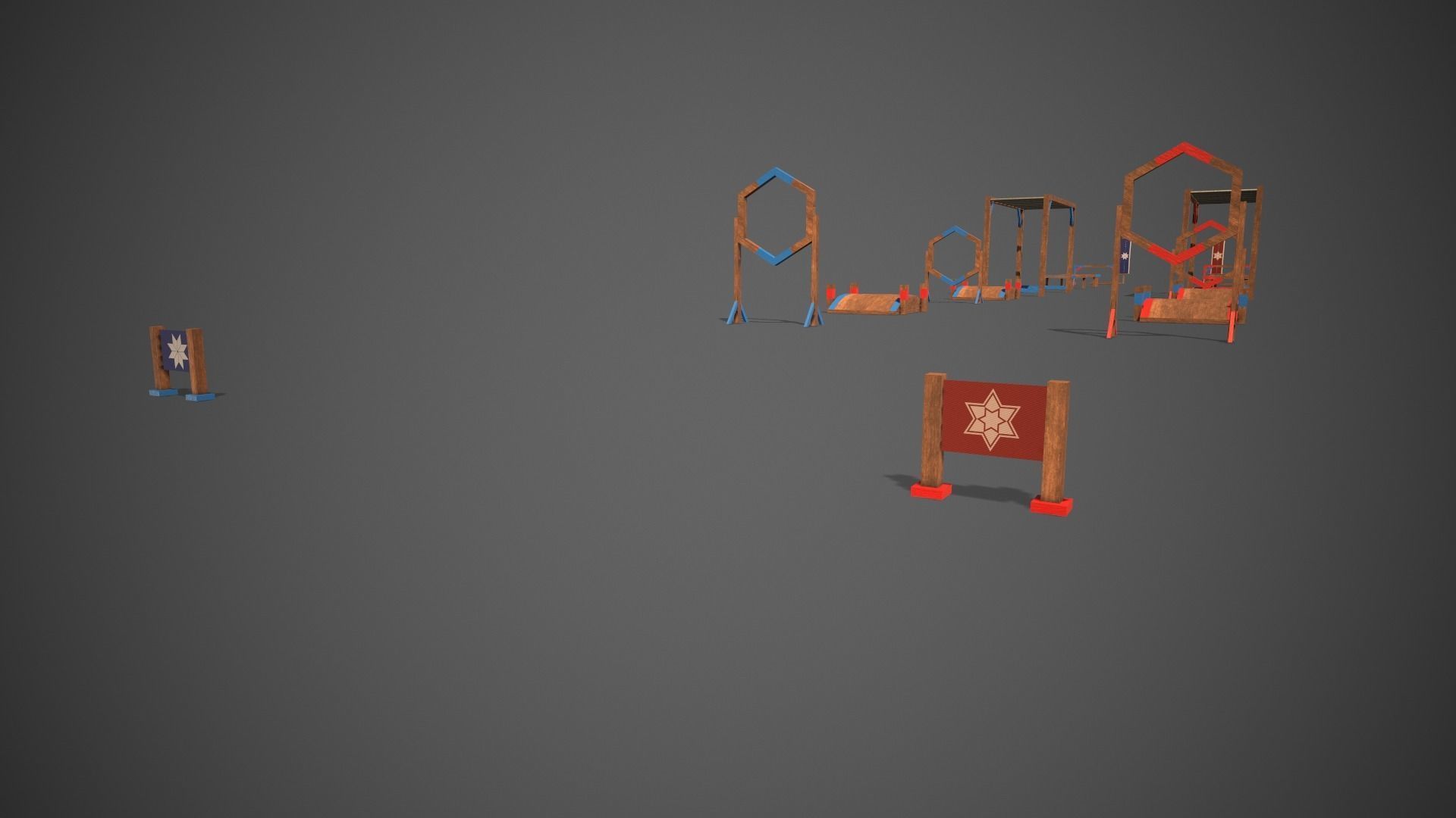 3D model Obstacle Course Survivor Parkour VR / AR / low-poly | CGTrader