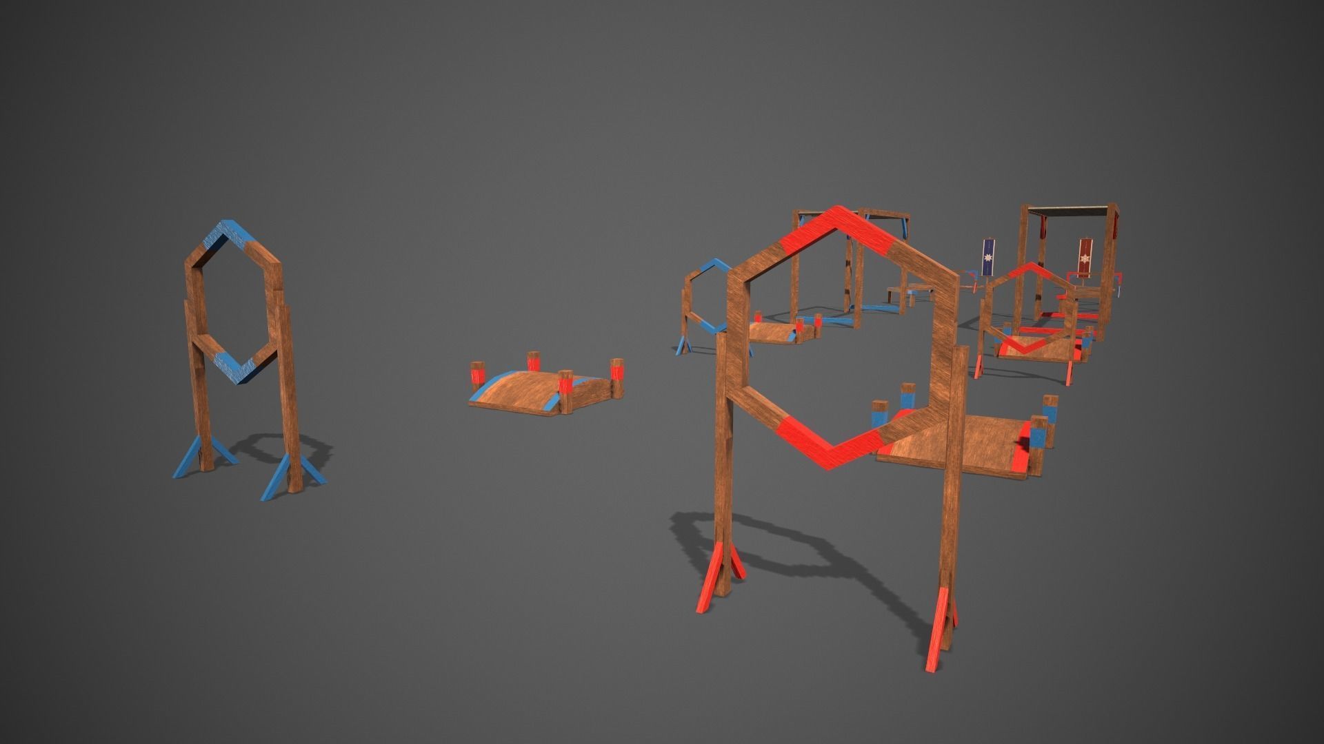 3D model Obstacle Course Survivor Parkour VR / AR / low-poly | CGTrader