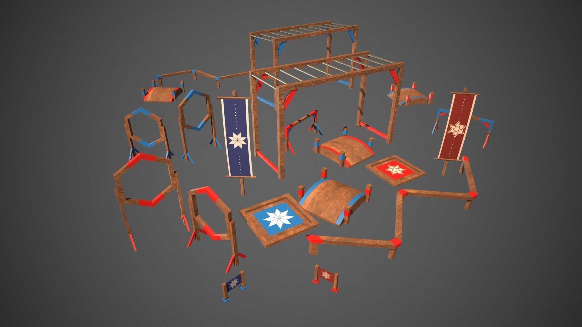 3D model Obstacle Course Survivor Parkour VR / AR / low-poly | CGTrader