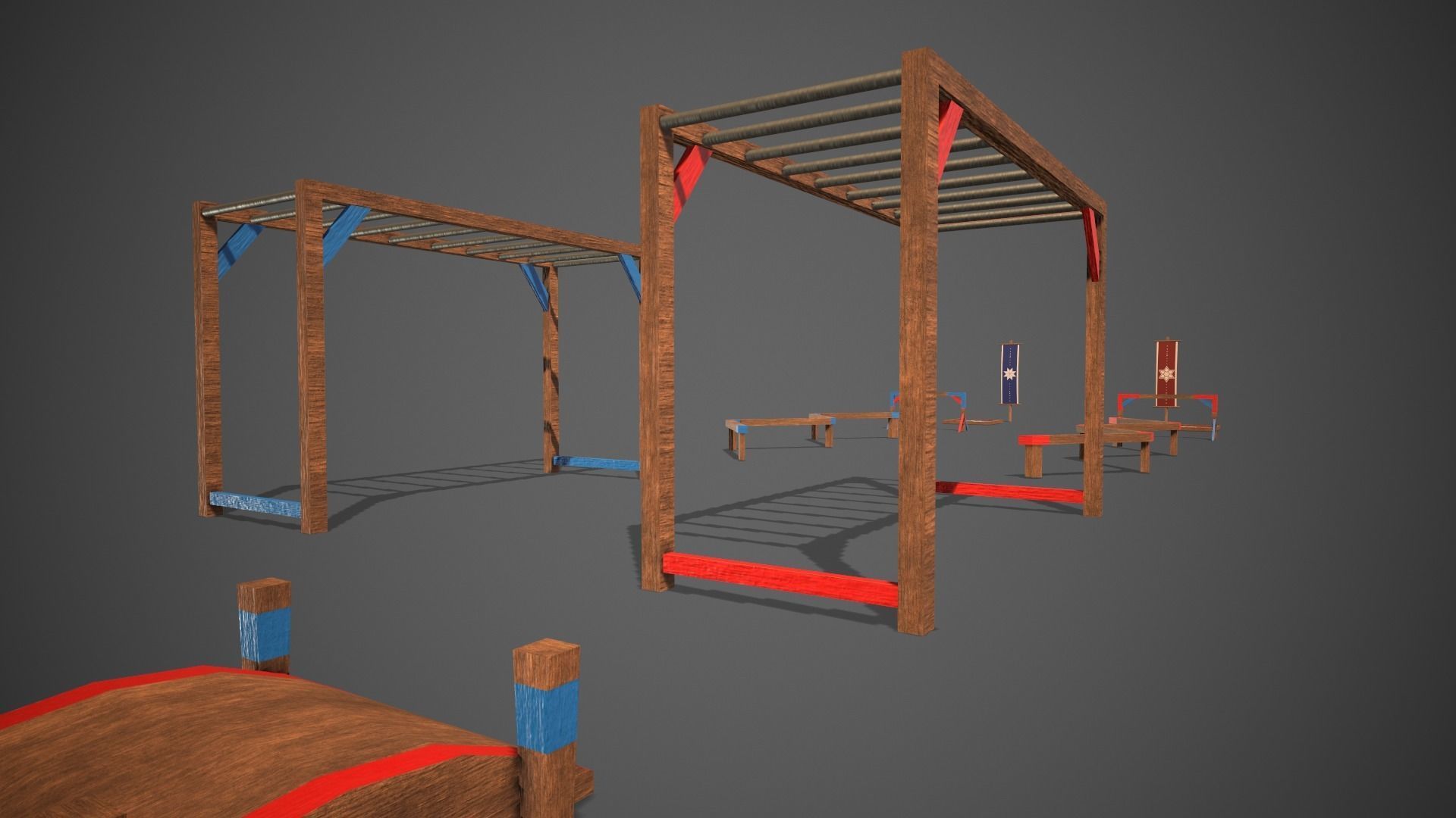 3D model Obstacle Course Survivor Parkour VR / AR / low-poly | CGTrader