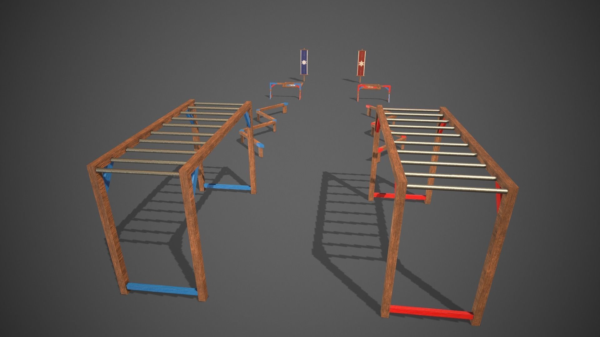 3D model Obstacle Course Survivor Parkour VR / AR / low-poly | CGTrader