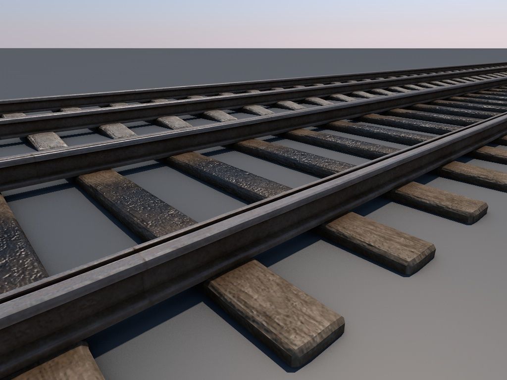 3D model Tram rails VR / AR / low-poly | CGTrader