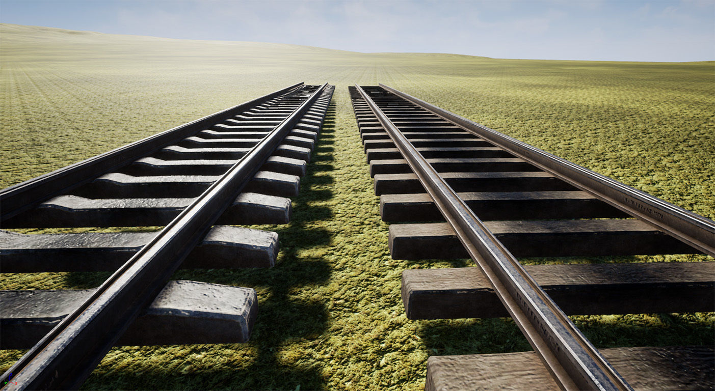 3D model Tram rails VR / AR / low-poly | CGTrader