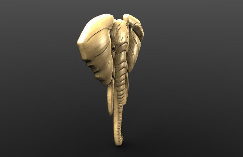 Elephant bas-relief 3D model 3D printable | CGTrader