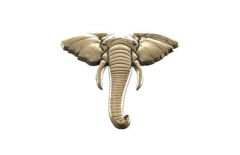 Elephant bas-relief 3D model 3D printable | CGTrader