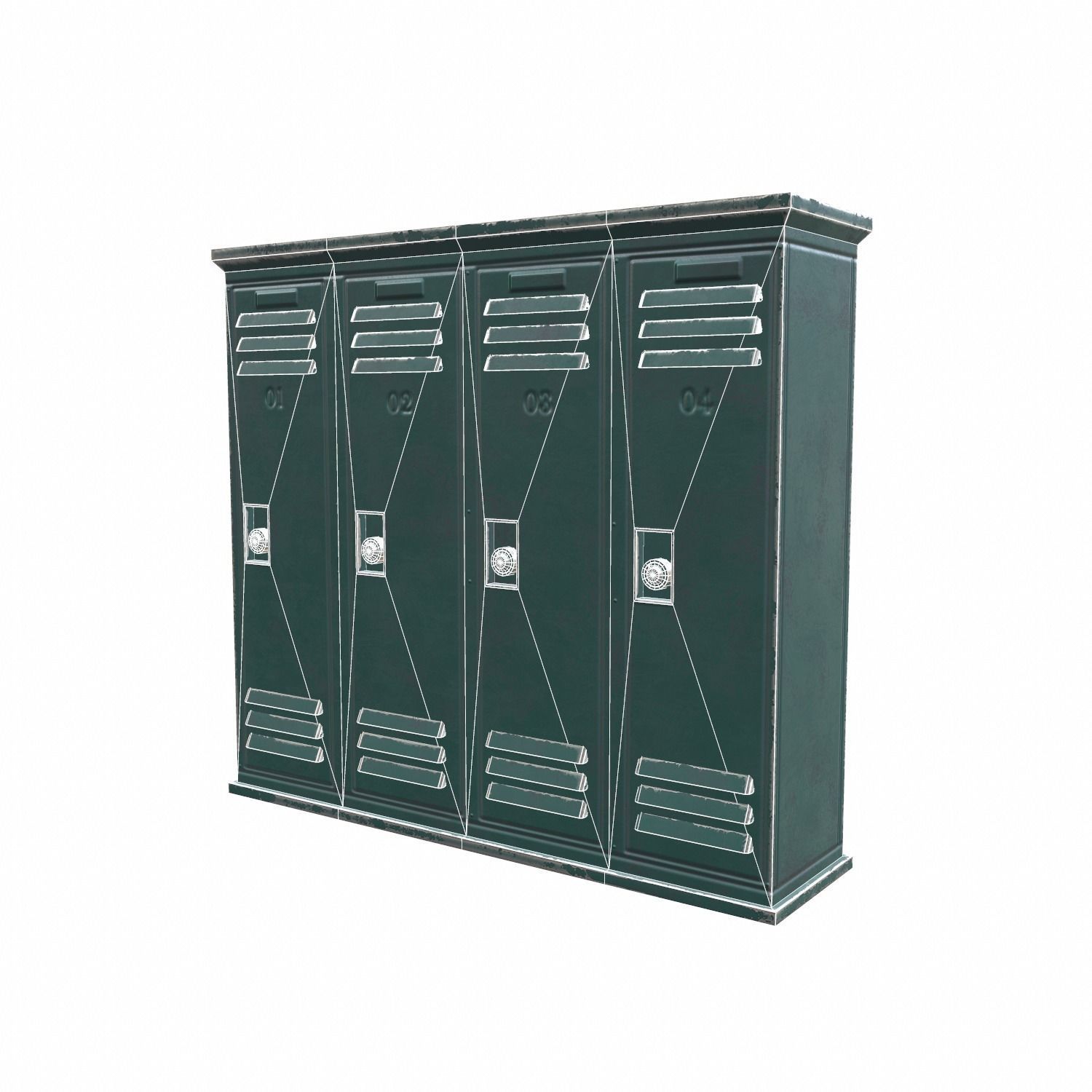 3D model Lockers - 01 VR / AR / low-poly | CGTrader