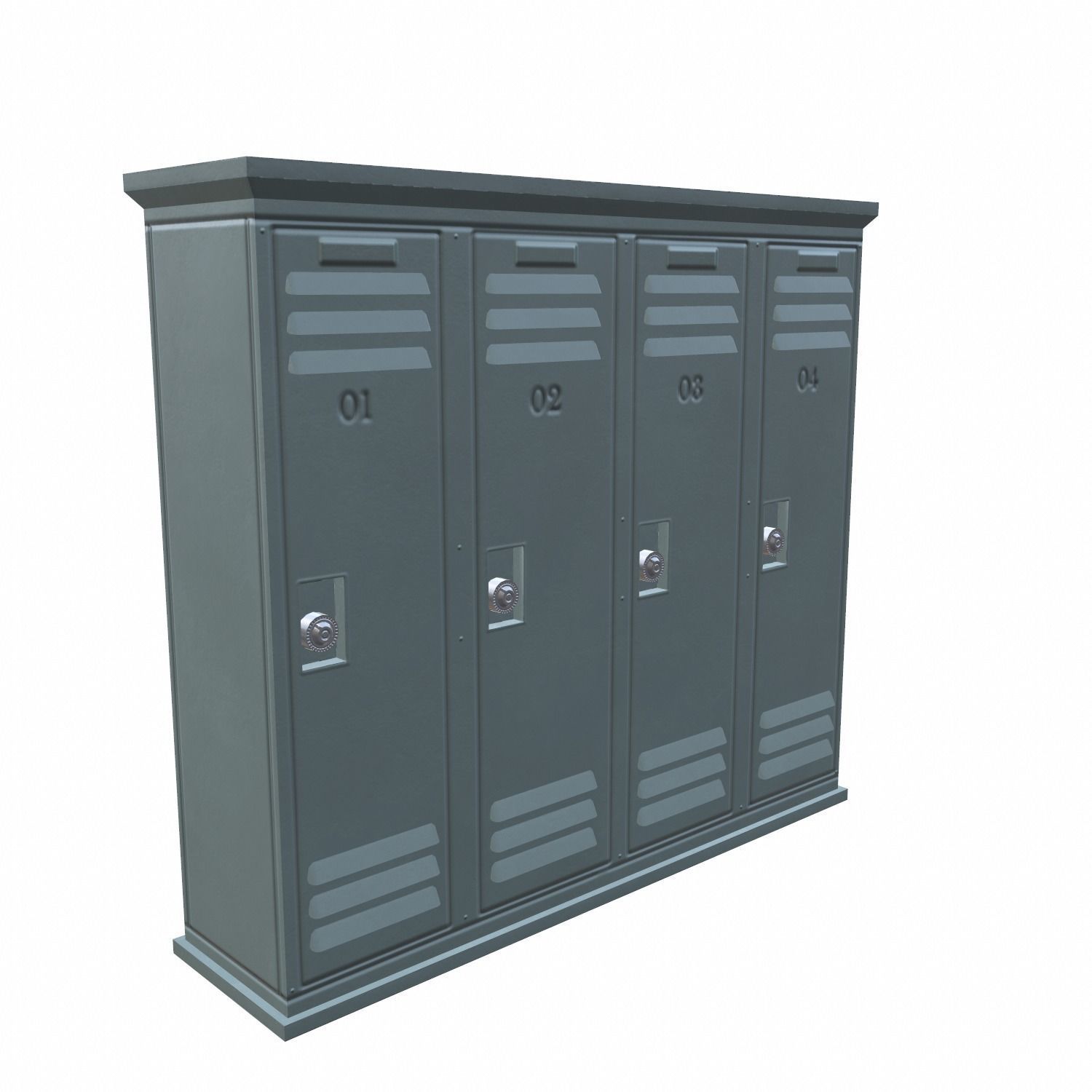 3D model Lockers - 02 VR / AR / low-poly | CGTrader