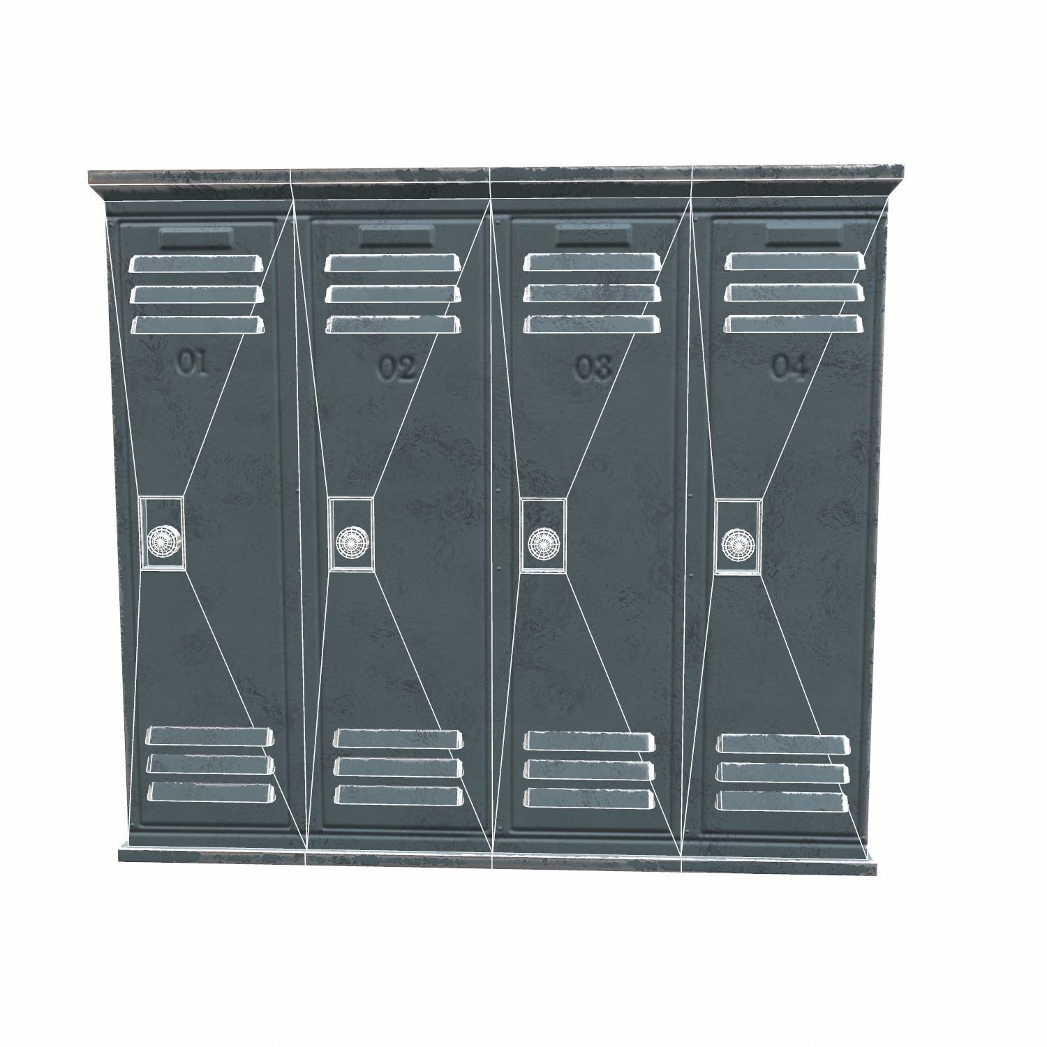 3D model Lockers - 02 VR / AR / low-poly | CGTrader