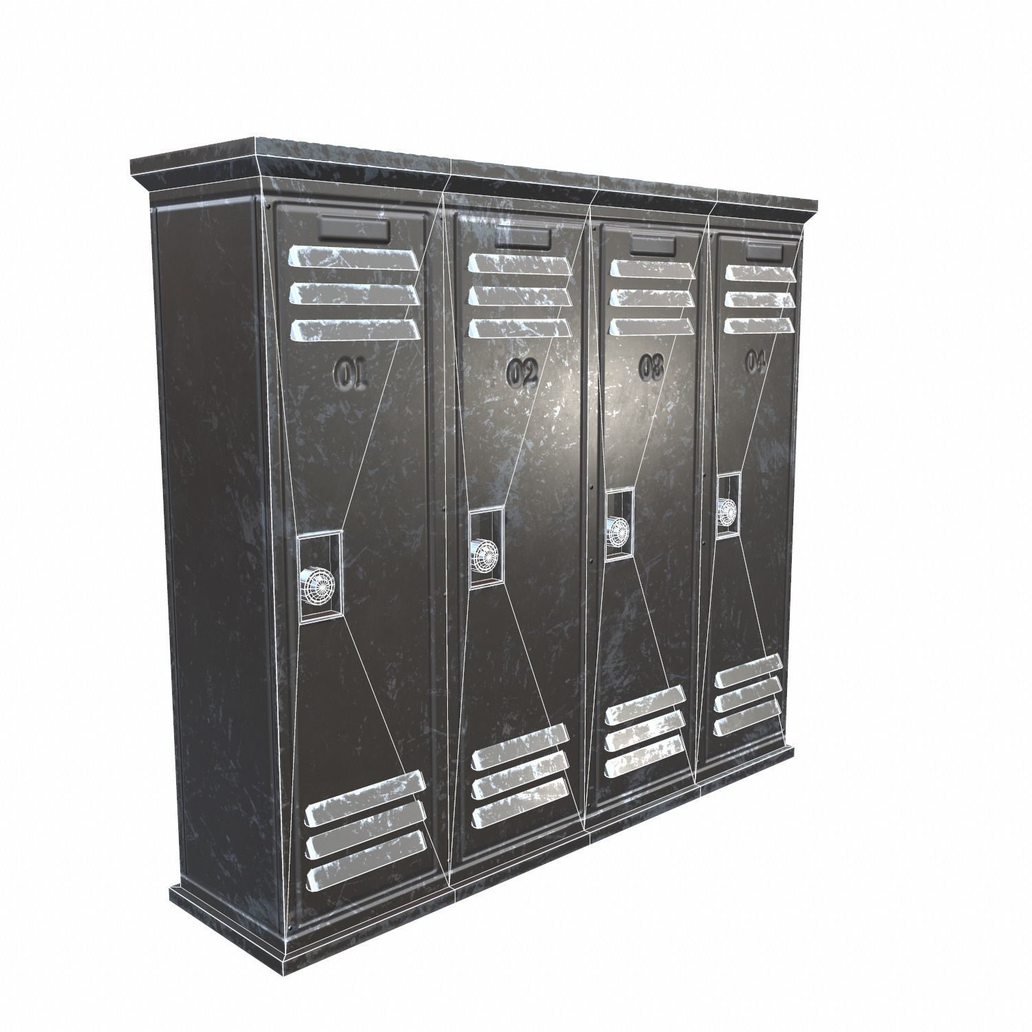 3D model Lockers - 03 VR / AR / low-poly | CGTrader