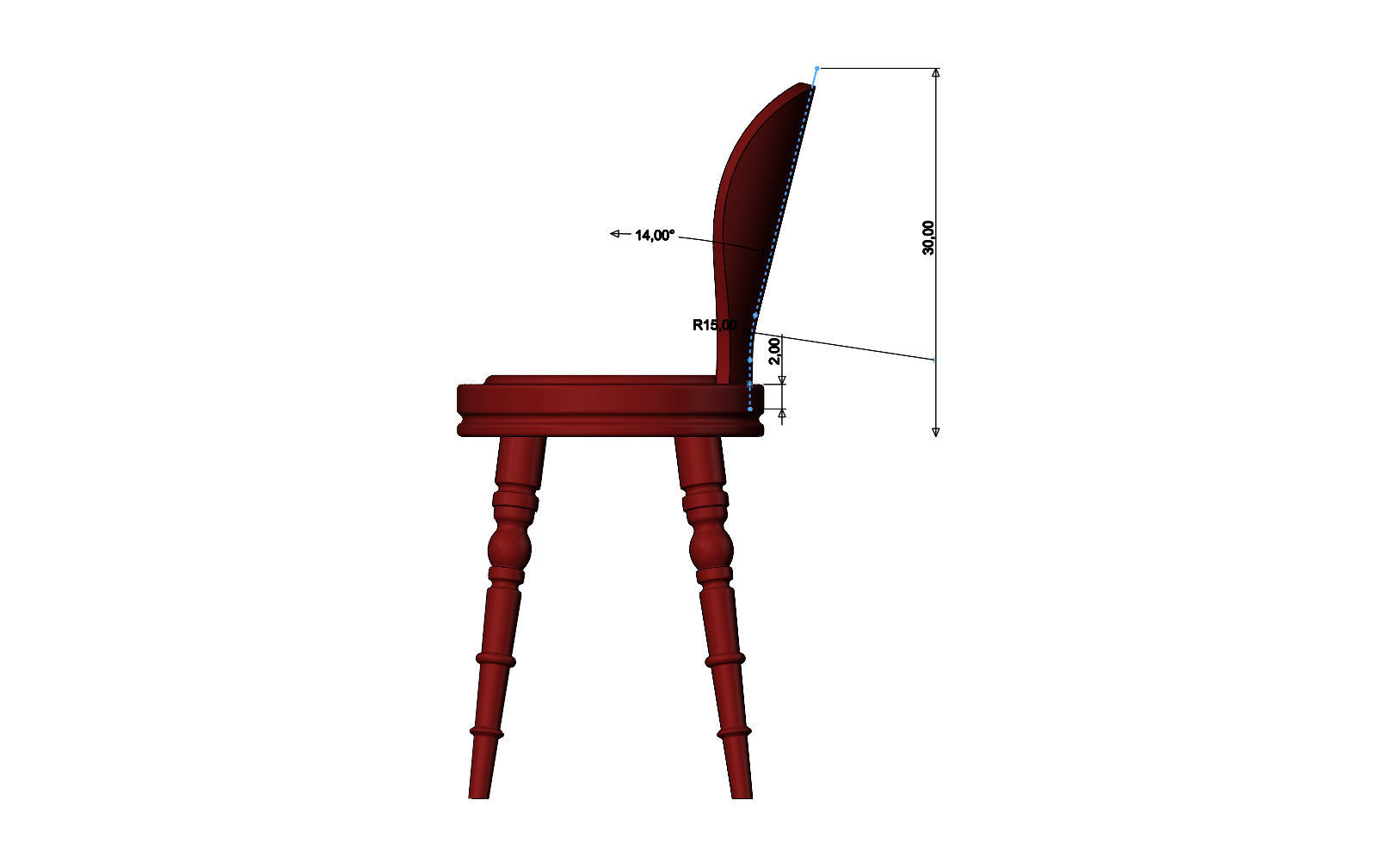 Miniature modern stool mockup prop 3D model 3D printable | CGTrader