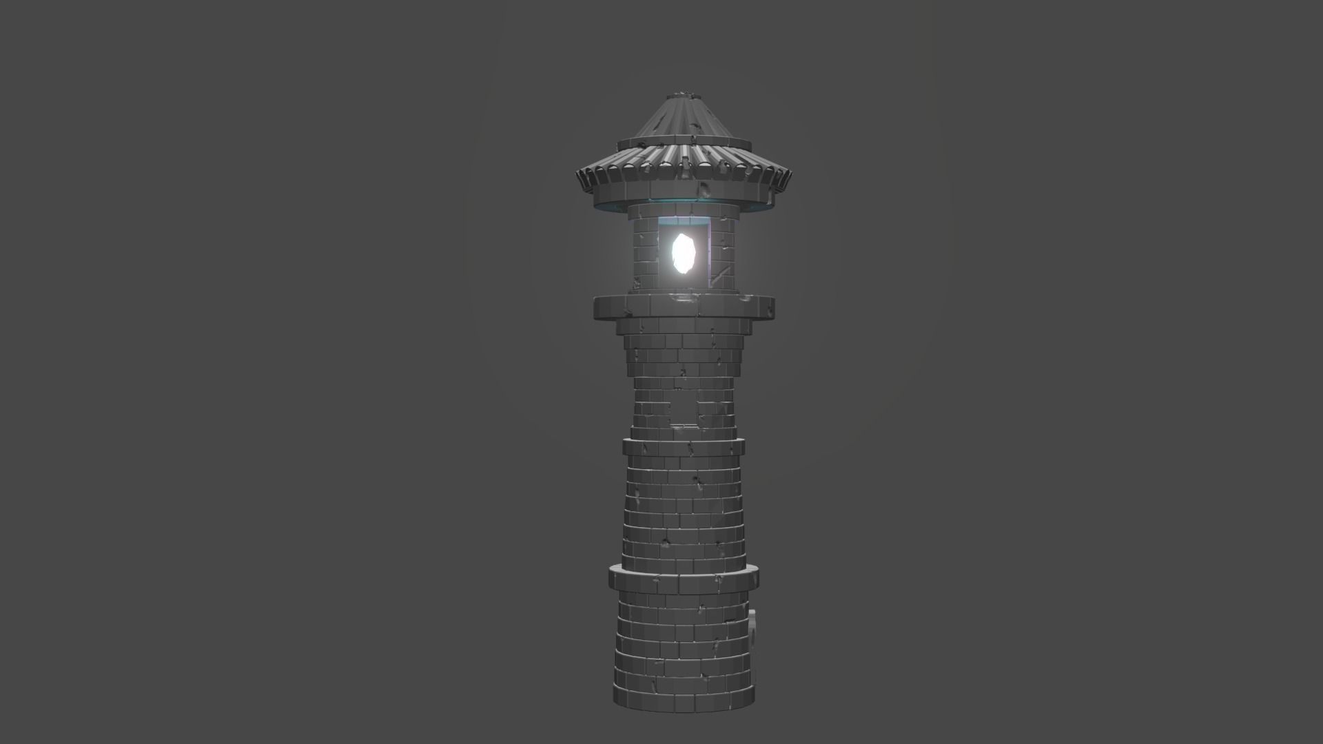 3D model Simple Fantasy Tower with Crystal VR / AR / low-poly | CGTrader