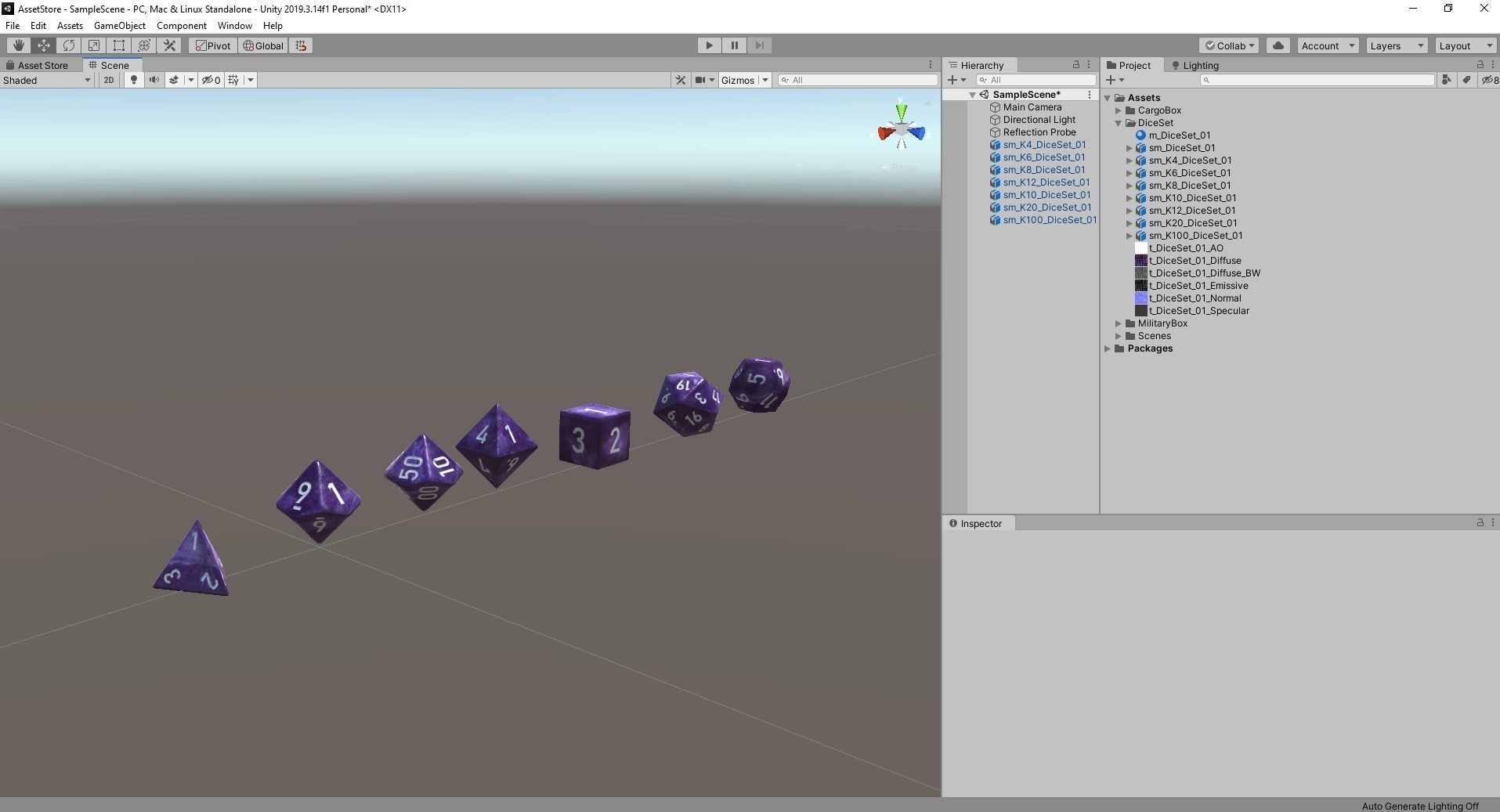 3D model Role Playing Dice - RPG Dice Set - PBR - 3D VR AR game ready ...