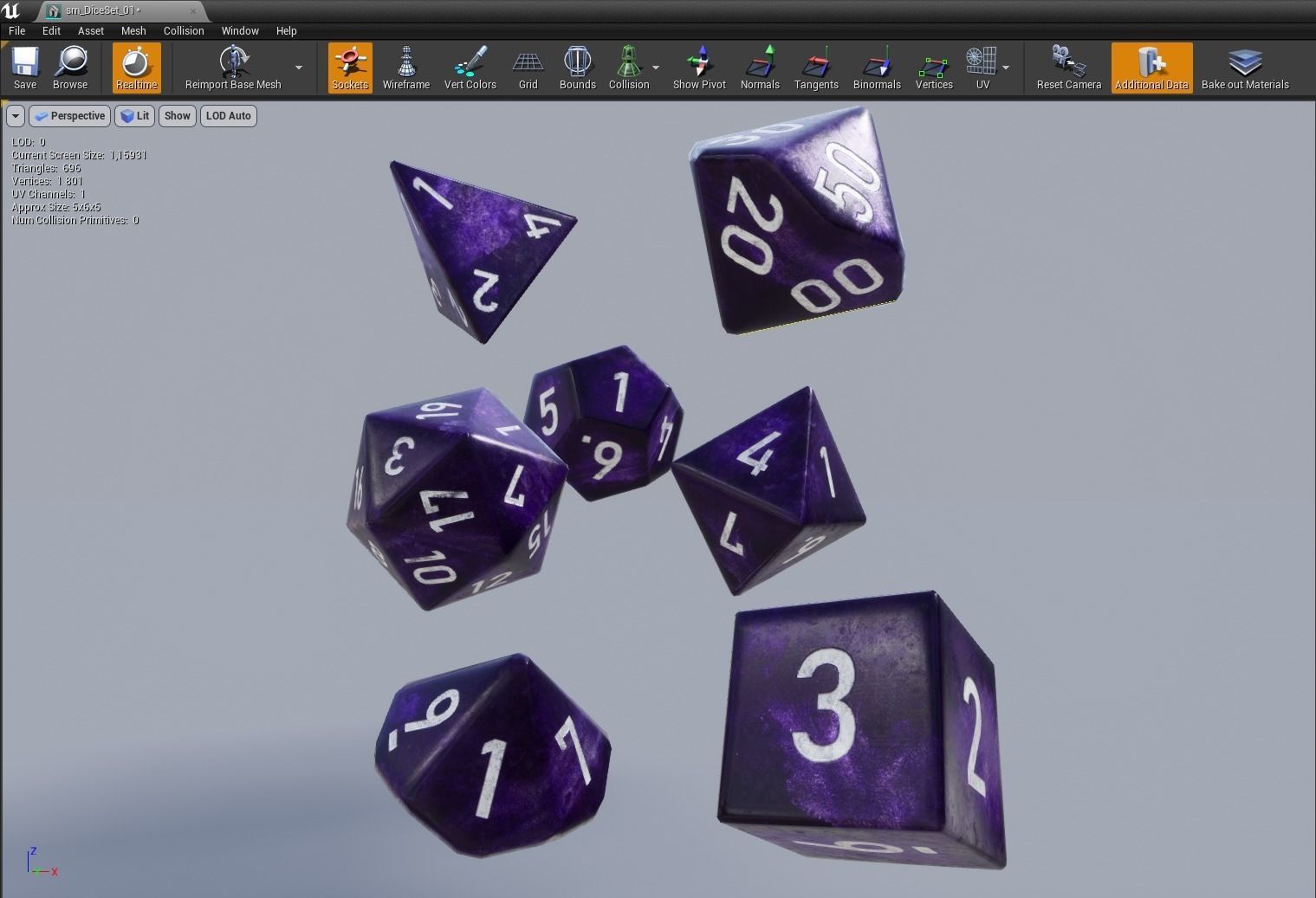 3D model Role Playing Dice - RPG Dice Set - PBR - 3D VR AR game ready ...