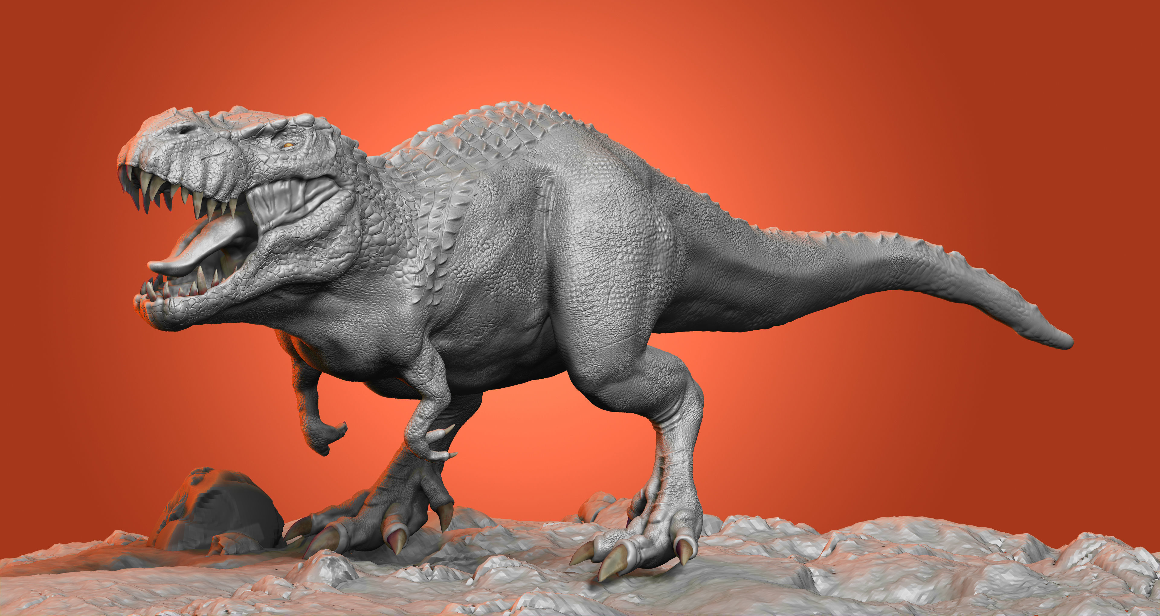 3D model Game Ready Low Poly Dinosaur T-rex VR / AR / low-poly | CGTrader