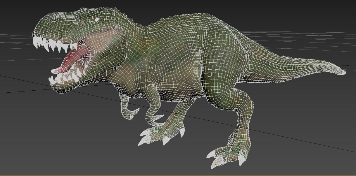 3D model Game Ready Low Poly Dinosaur T-rex VR / AR / low-poly | CGTrader