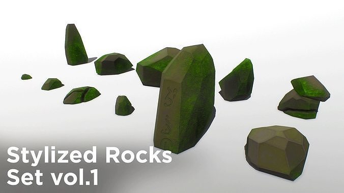 3D model Stylized Rocks Set vol 01 VR / AR / low-poly | CGTrader