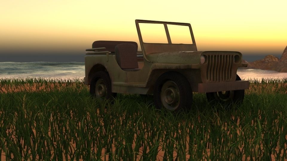 wrangler army jeep 3D model | CGTrader