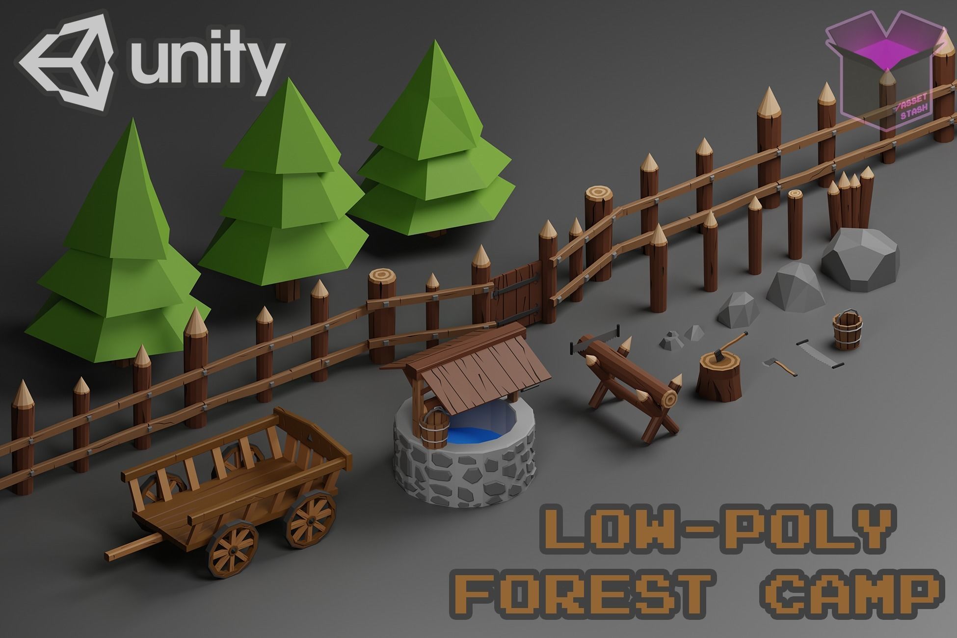 3D model Stylized Forest Camp Pack VR / AR / low-poly | CGTrader