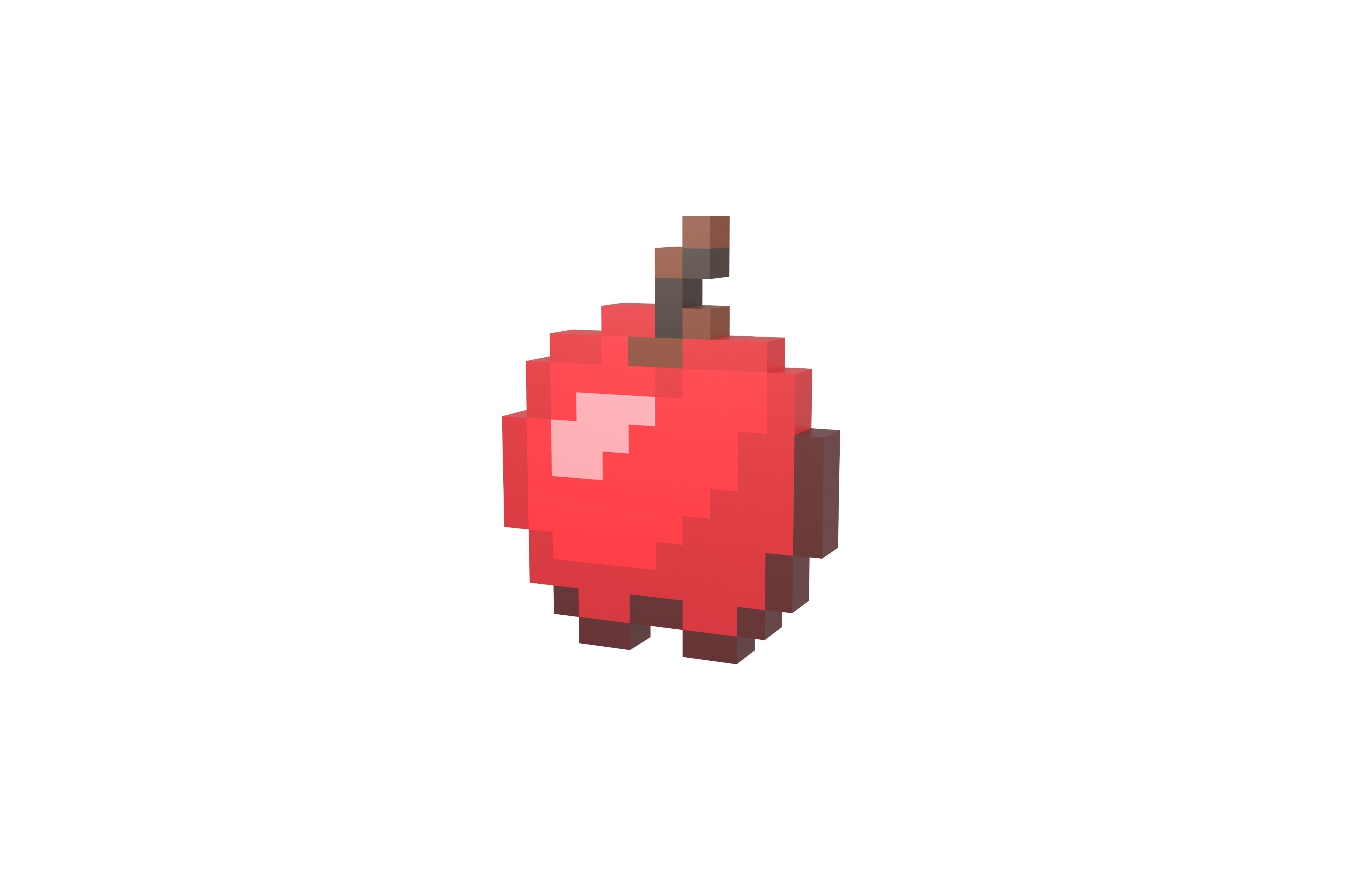 3D model Pixel Apple v1 001 VR / AR / low-poly | CGTrader