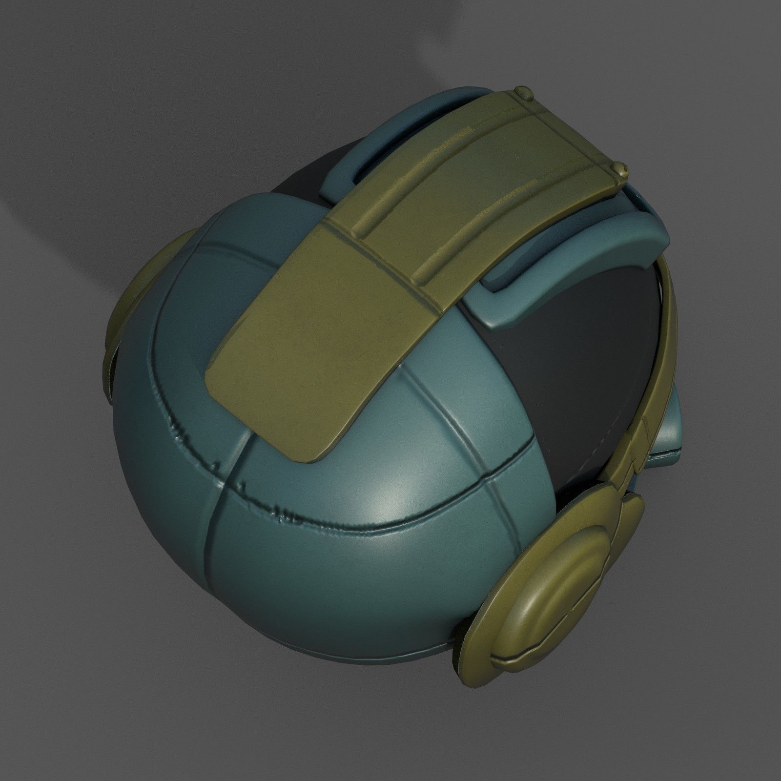 3D model Helmet scifi fantasy pilot military futuristic VR / AR / low ...