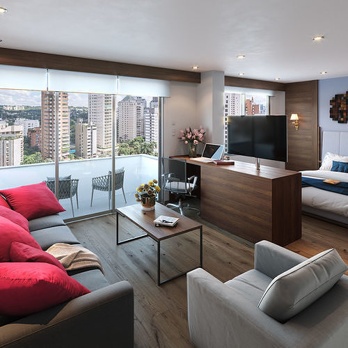 Loft Interior Scene Complete 3D model | CGTrader