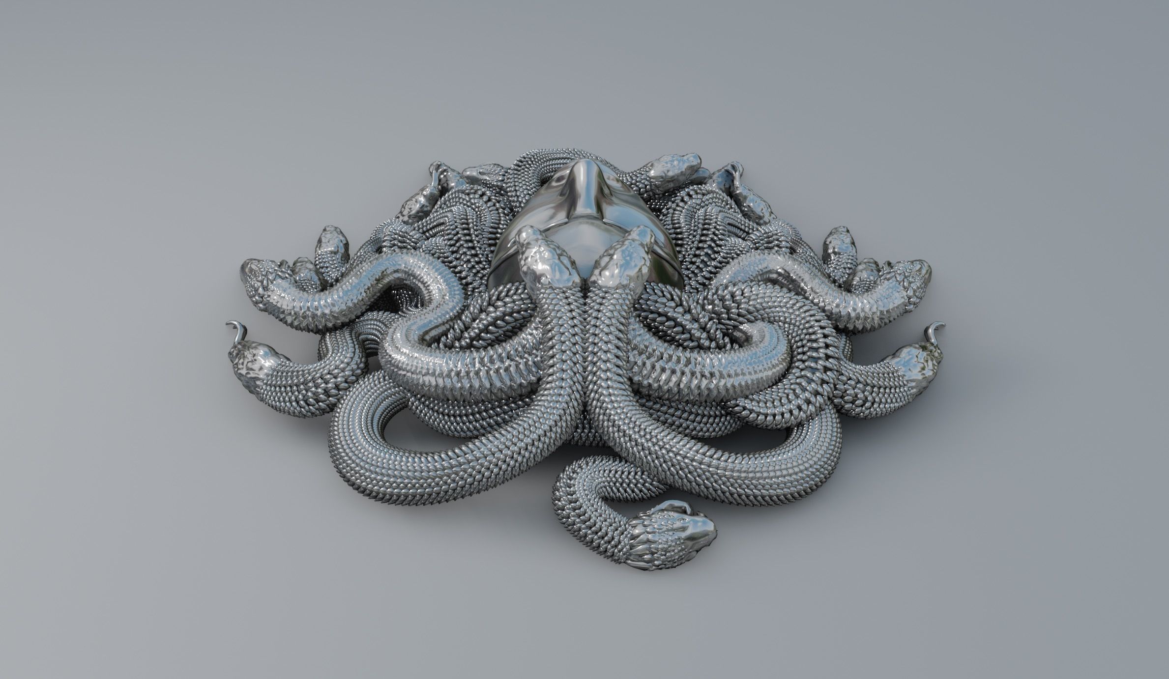 MEDUSA gold head 3D model 3D printable | CGTrader