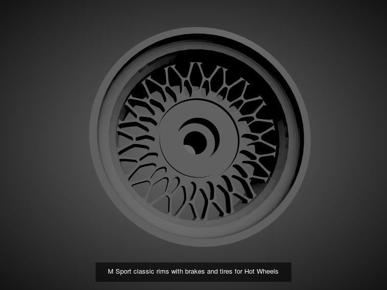 Classic European cars rims with Brakes and tires for Hot Wheels 3D ...