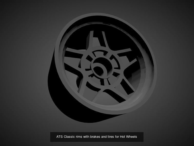 Classic European cars rims with Brakes and tires for Hot Wheels 3D ...