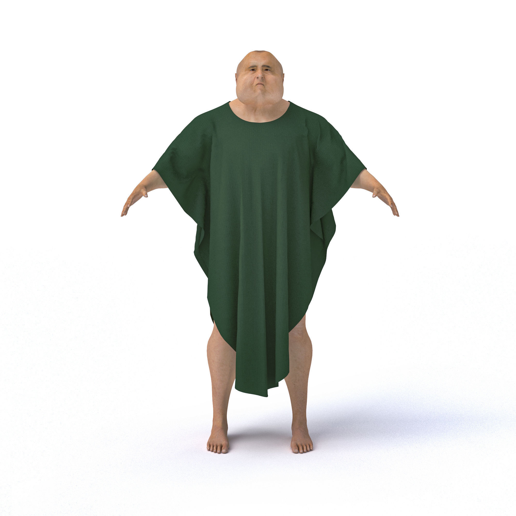 3d old character with clothing 3D model | CGTrader
