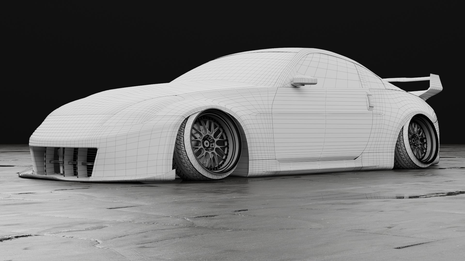 Stanced Nissan 350z 3D model | CGTrader