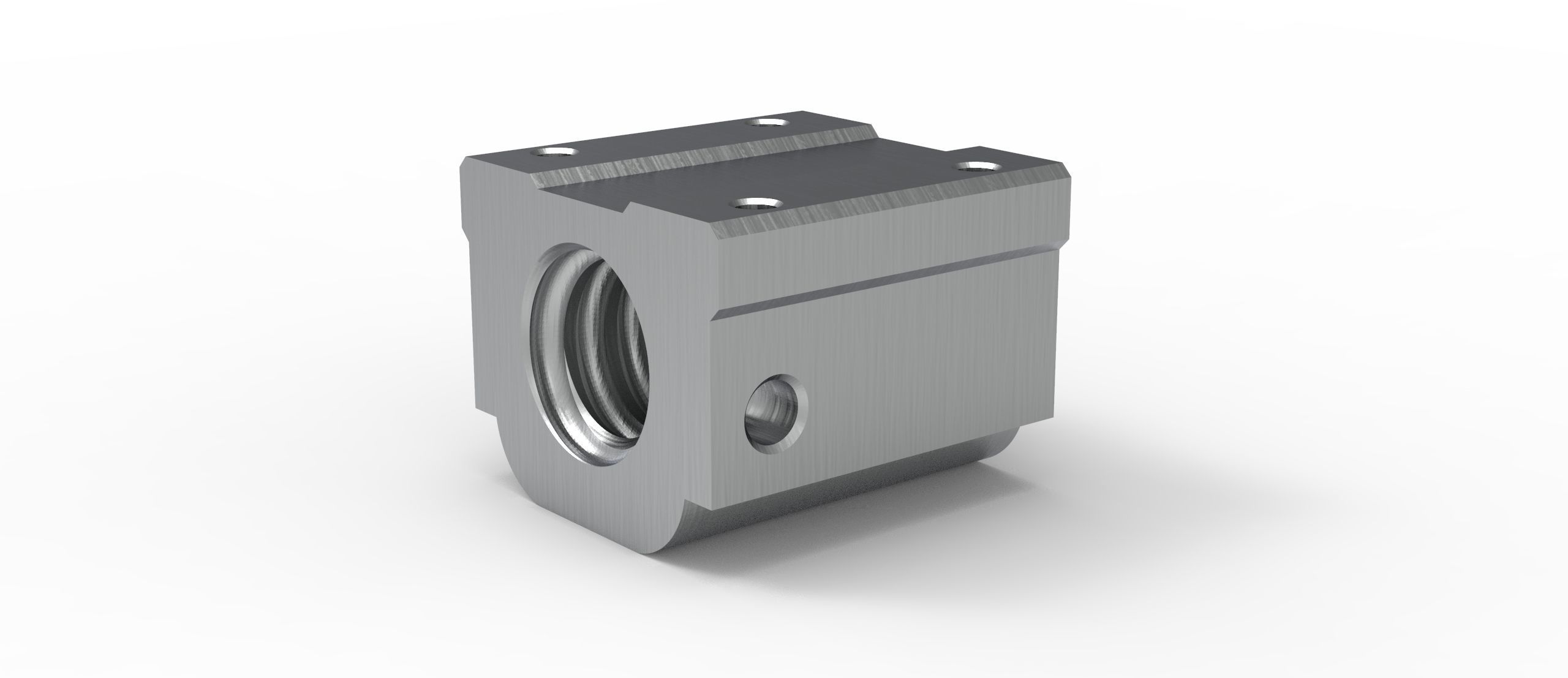 Platform Ball Nut M14 4mm Thread 35mm Long for Ball Screw 3D model 3D ...