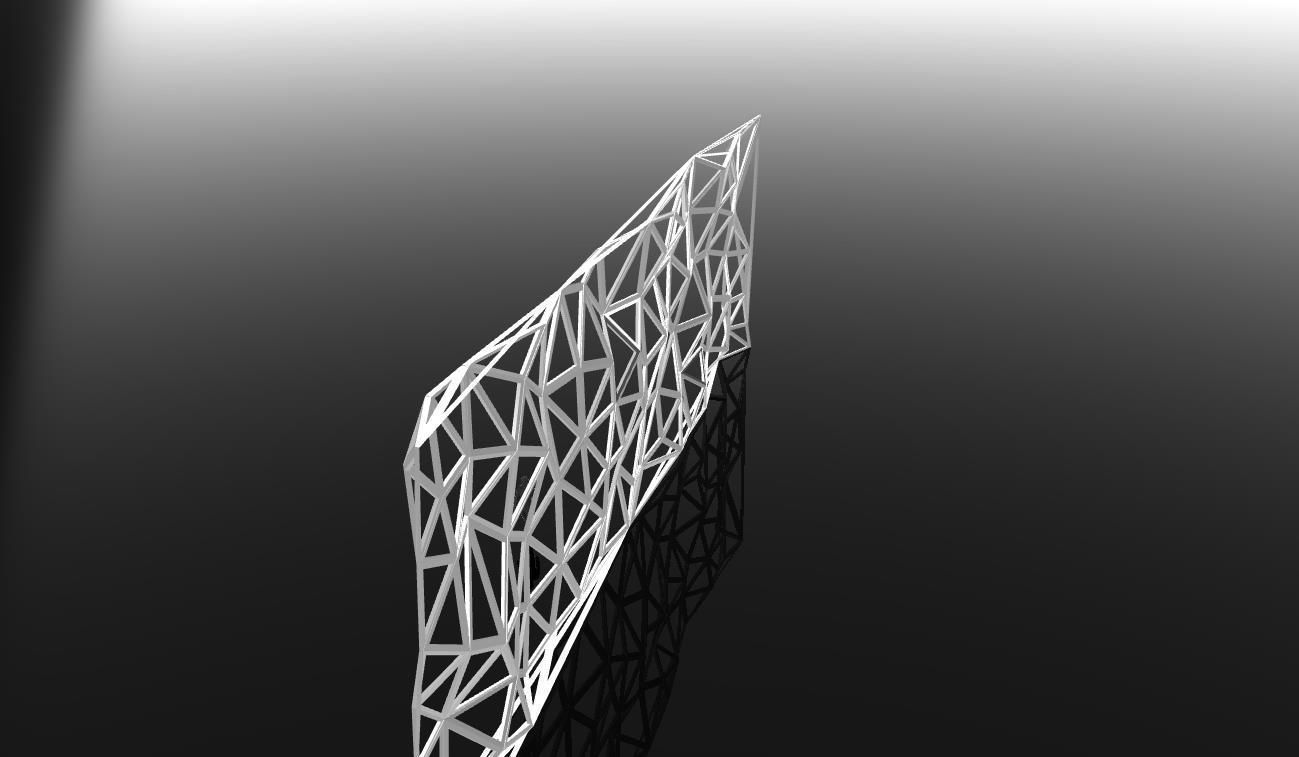 Triangulated Wall Random Pattern Offset Frame Parametric 3D model ...