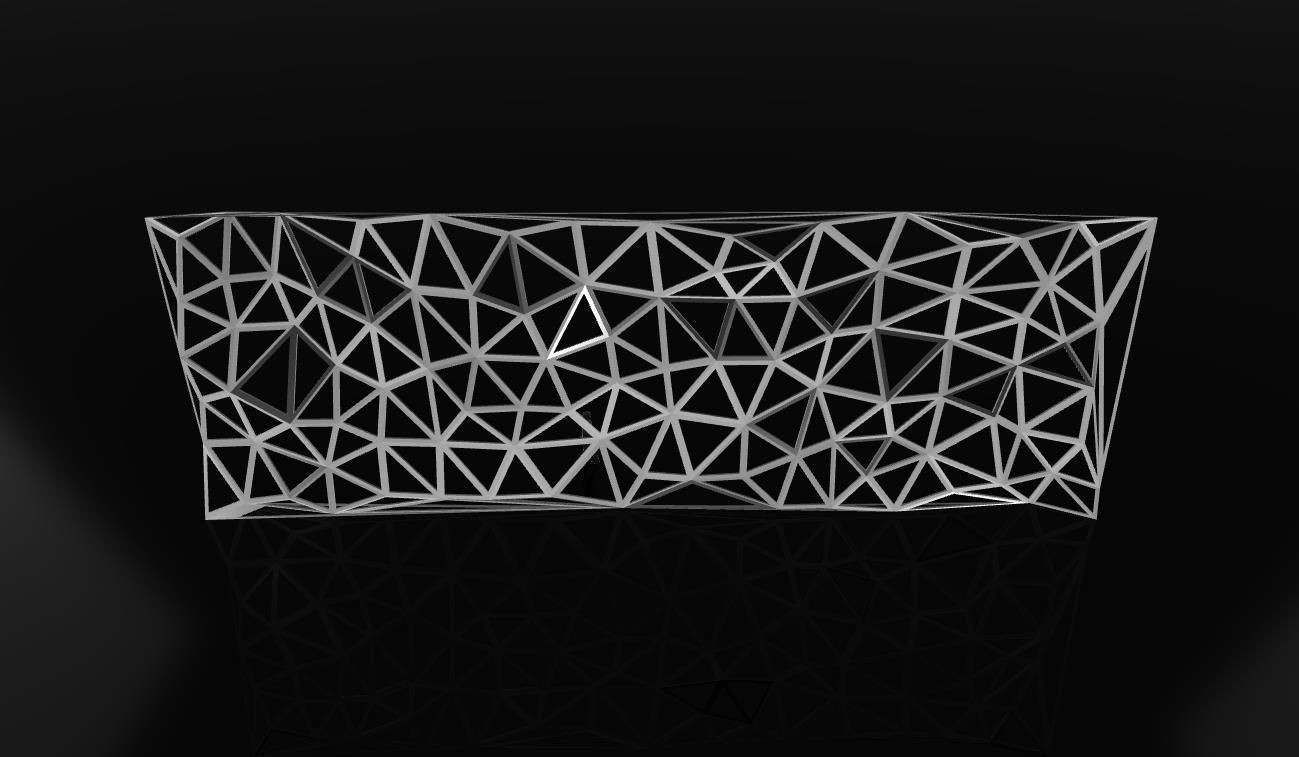 Triangulated Wall Random Pattern Offset Frame Parametric 3D model ...