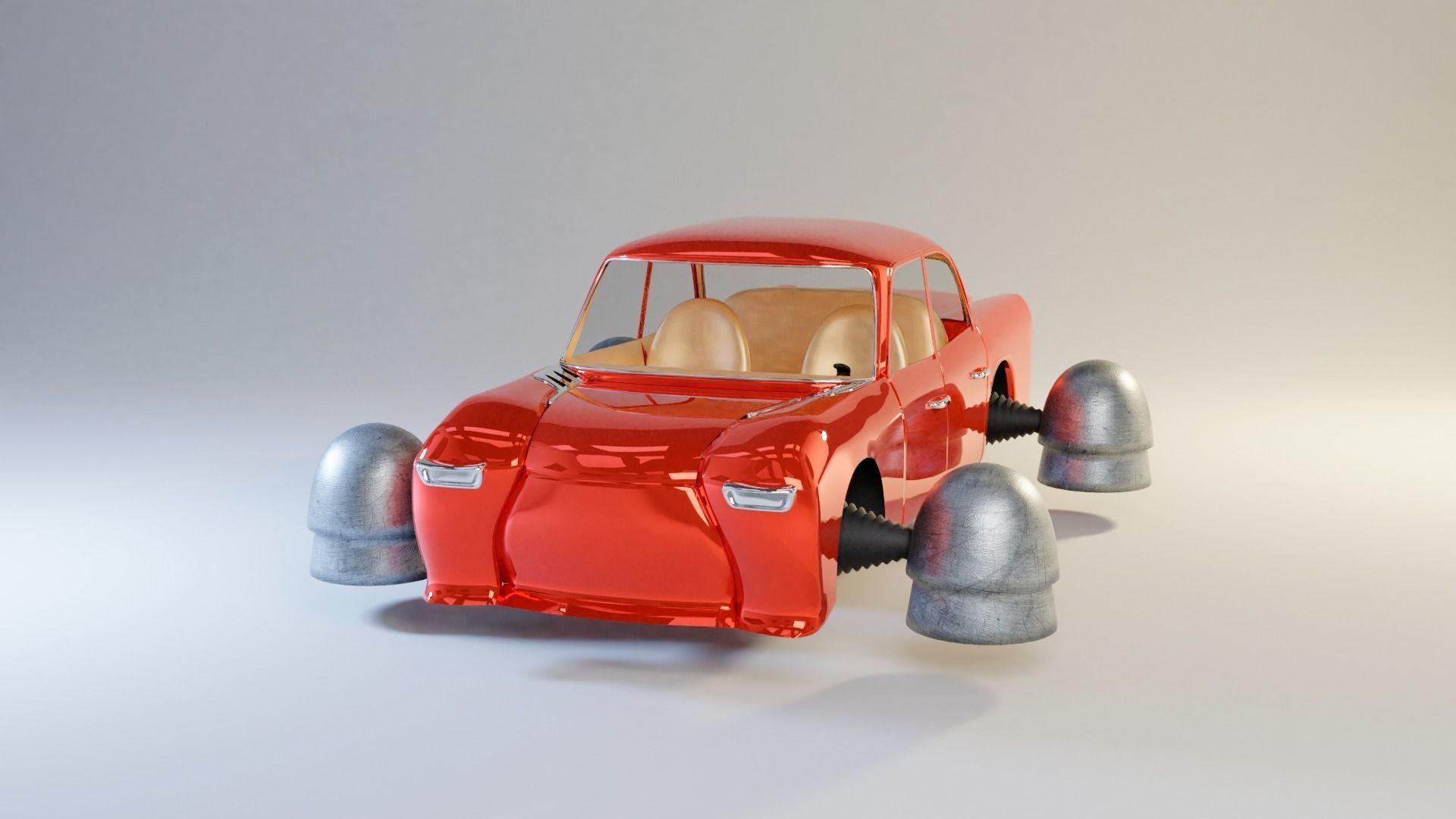 3D model Rocket-powered car VR / AR / low-poly | CGTrader