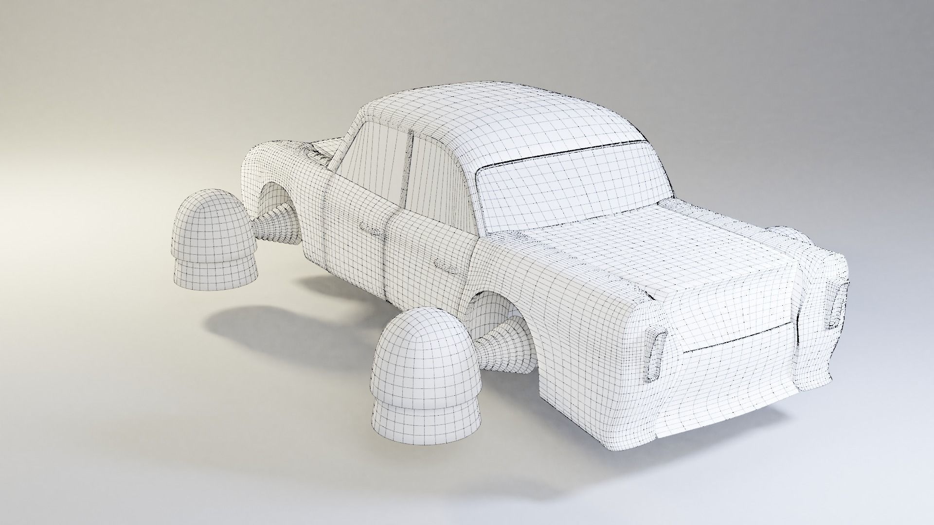 3D model Rocket-powered car VR / AR / low-poly | CGTrader