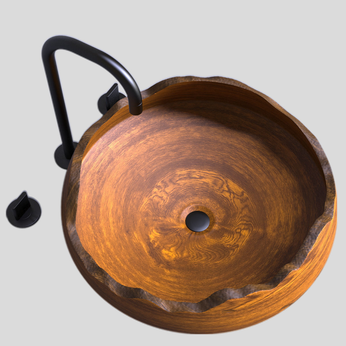 Wooden Basin 3D model | CGTrader